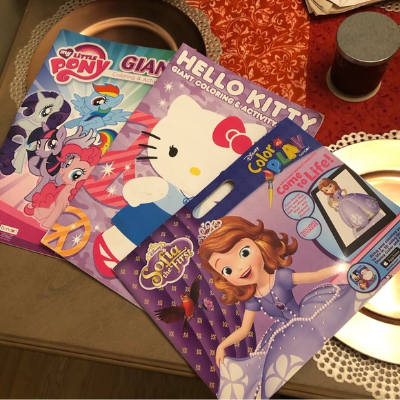 Toys | New My Little Pony Hello Kitty Sofia The First Coloring Book ...
